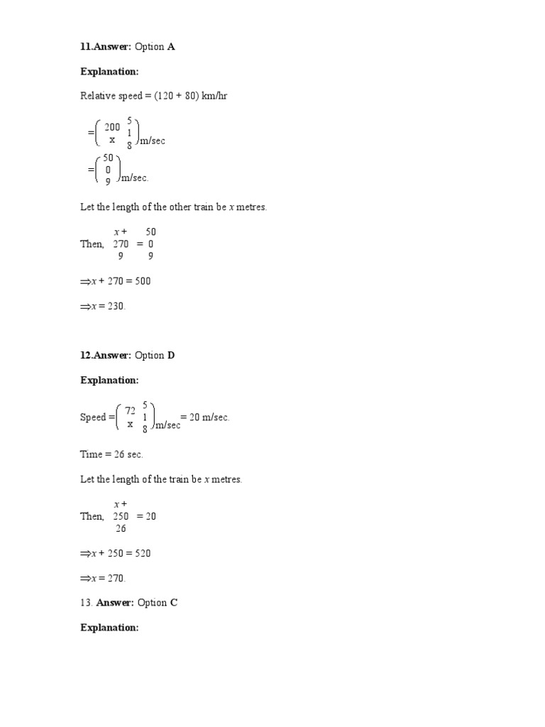 11.answer: Option A Explanation | PDF