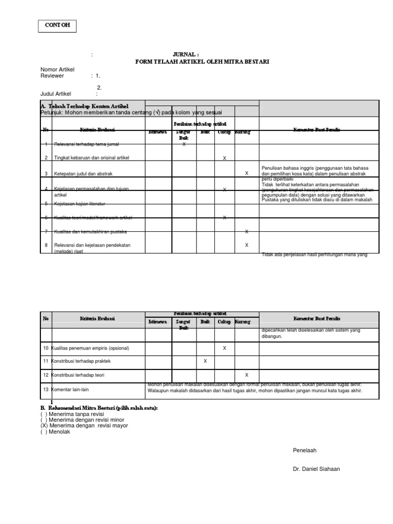 Contoh Telaah Jurnal Ilmiah | PDF