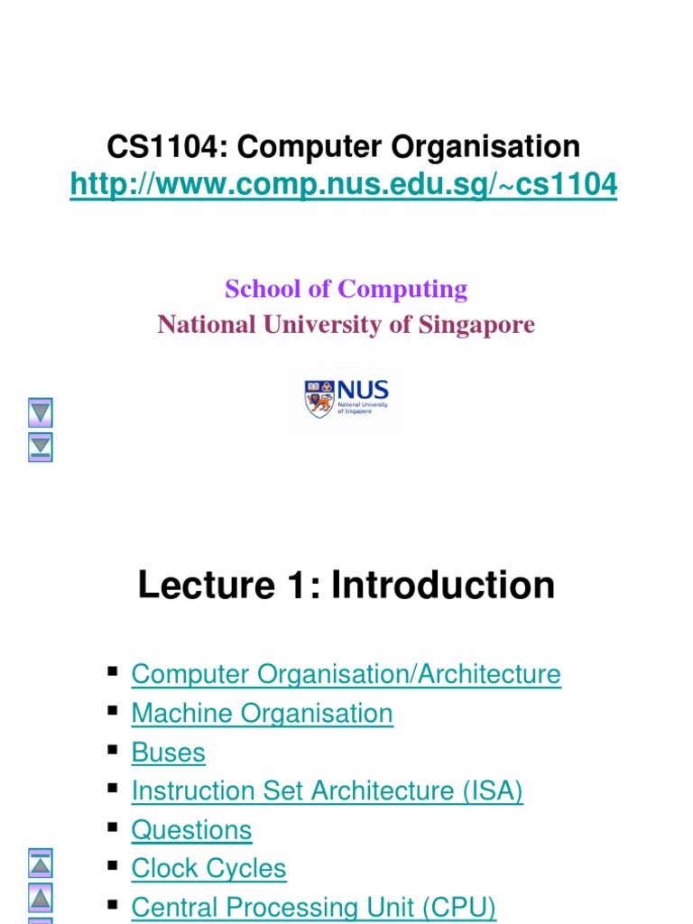 cs1104 p2 01 | PDF | Instruction Set | Central Processing Unit