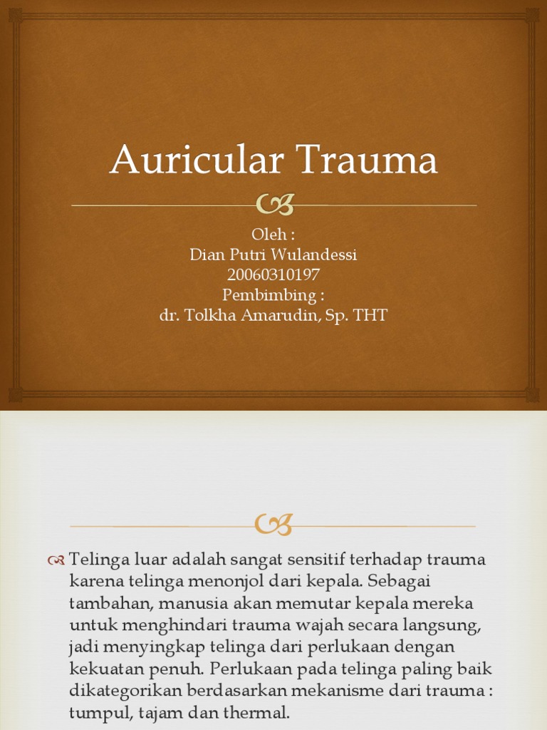 Auricular Trauma | PDF