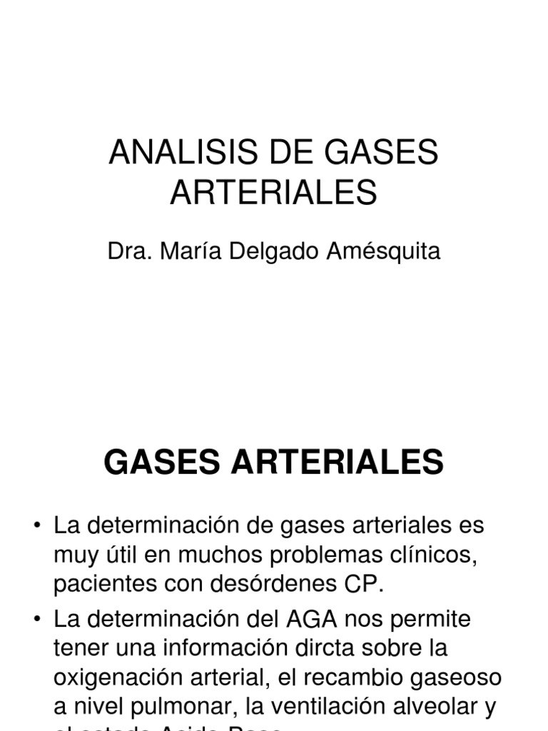 Analisis de Gases Arteriales | PDF | Ph | Oxígeno