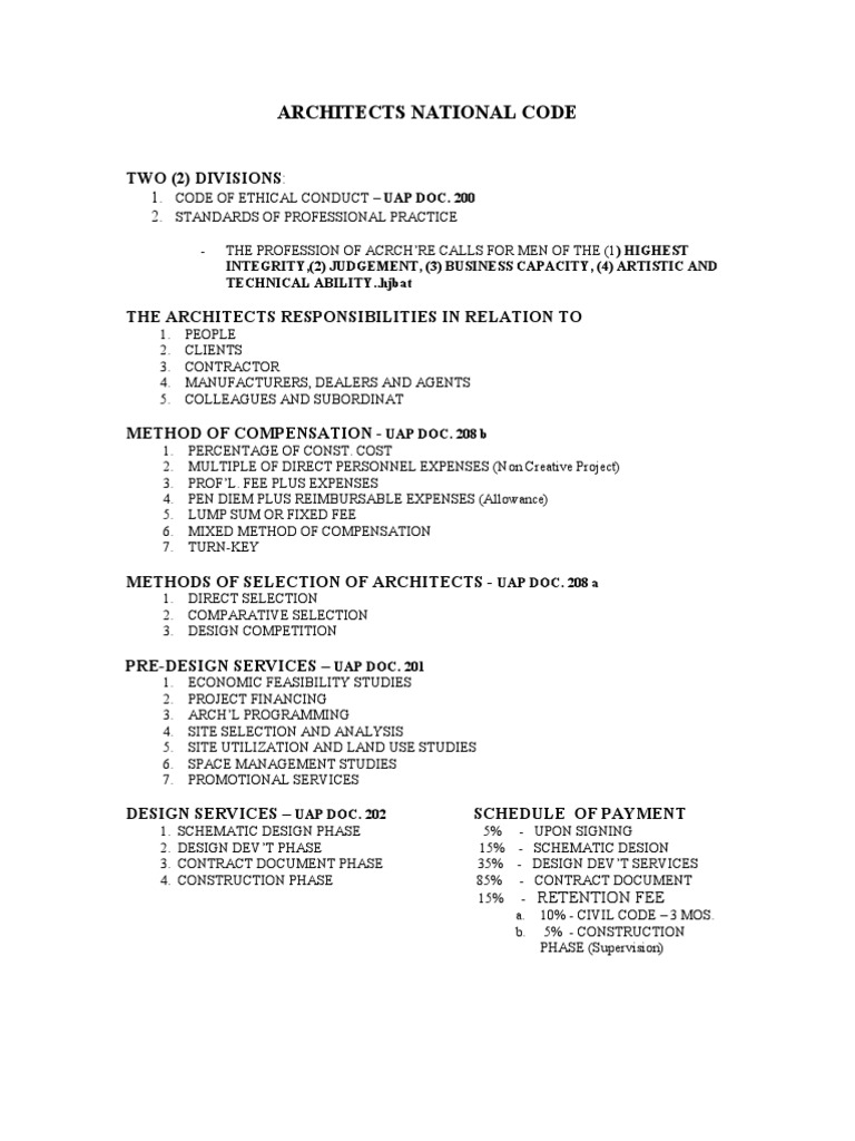 Architects National Code | PDF | Surety Bond | Business