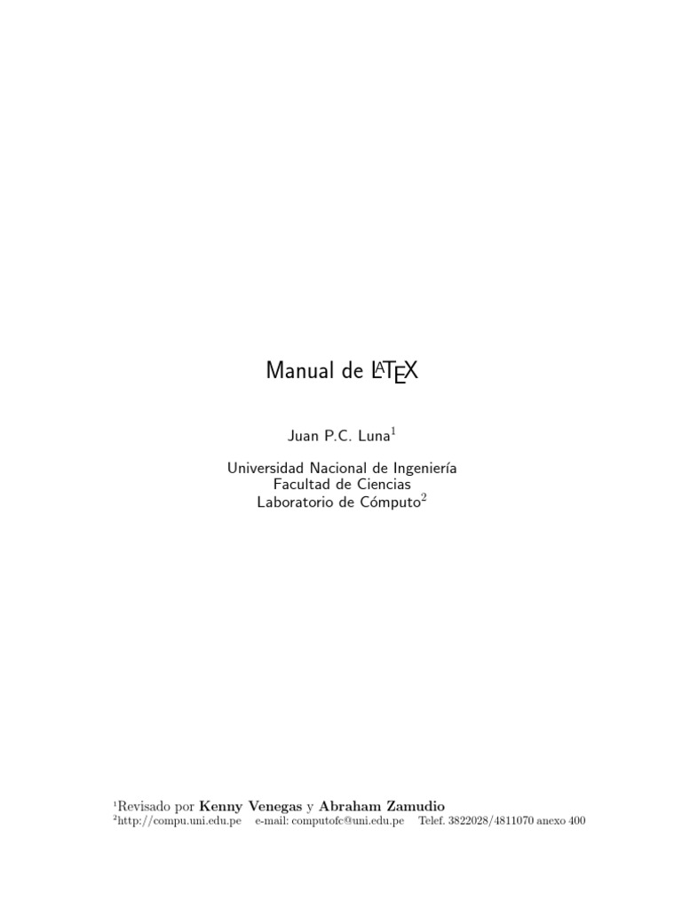 Manual de LaTeX | PDF | Te X | Color