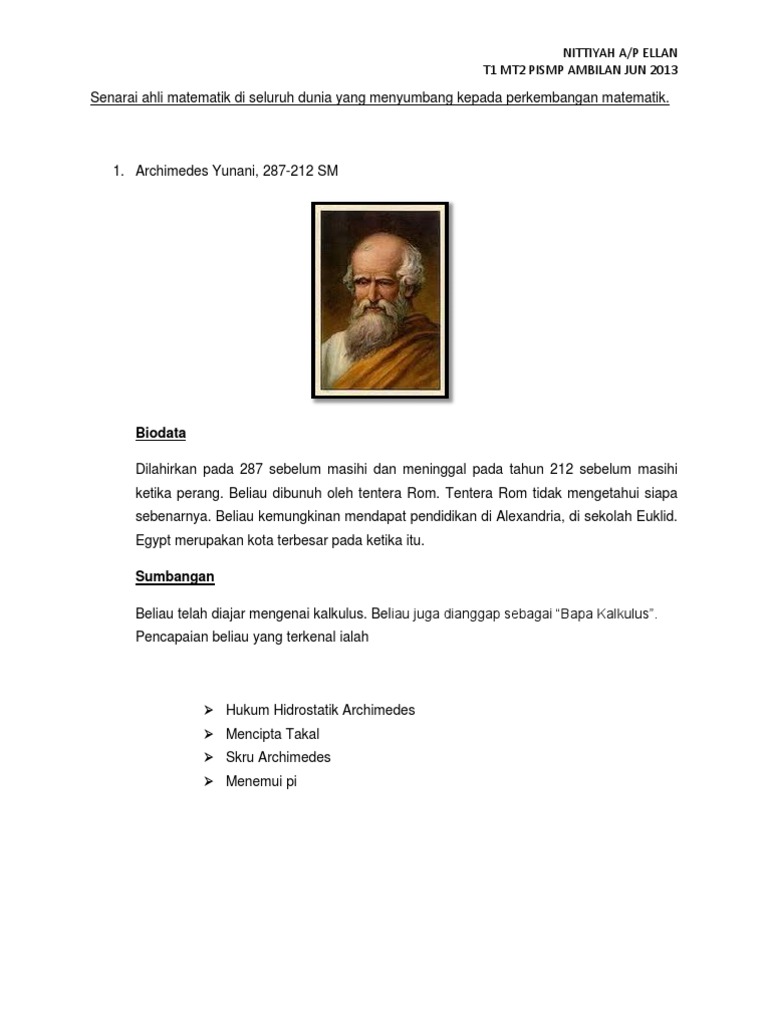 Tokoh Matematik | PDF