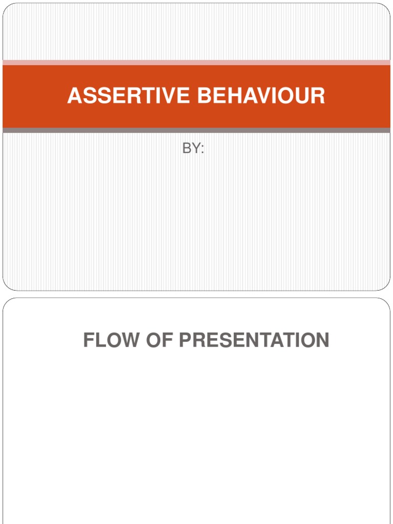 Assertive Behaviour | Behavior | Social Psychology