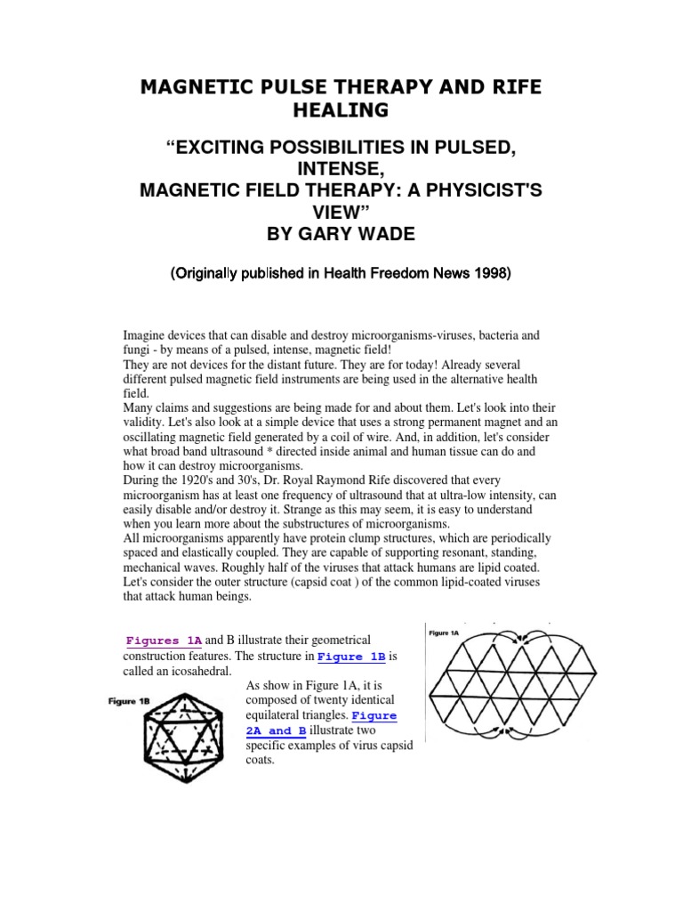 Magnetic Pulse Therapy and Rife Healing | PDF | Amplitude | Inductor