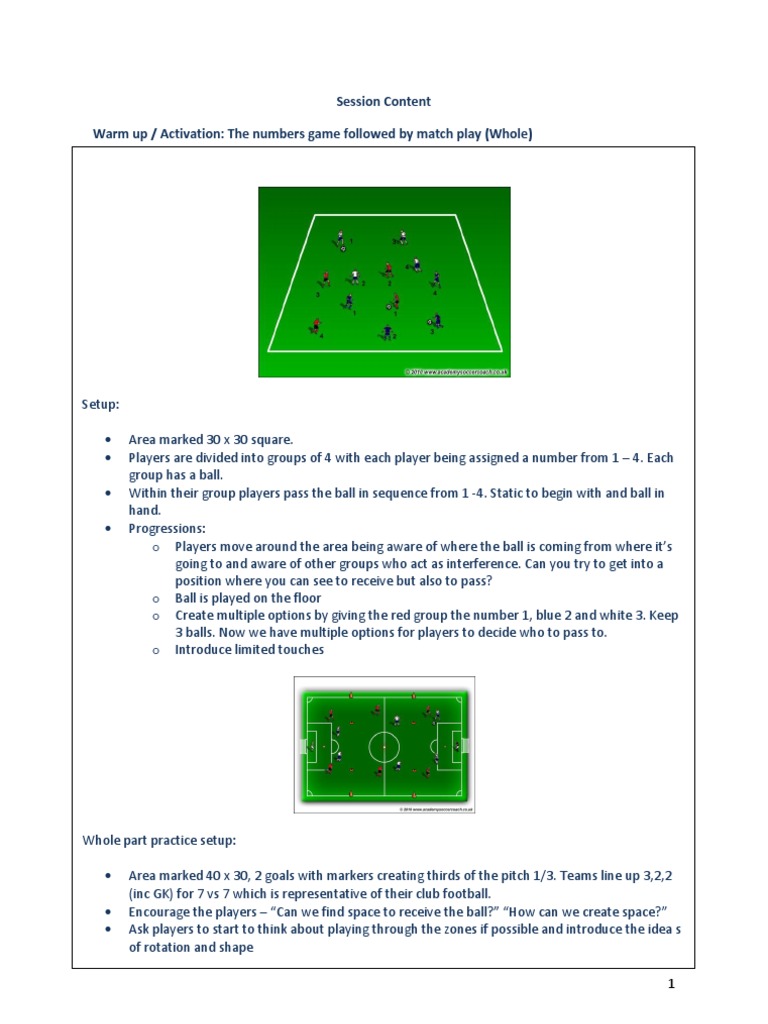 Spatial Awareness When Passing or Receiving | PDF | Sports | Leisure