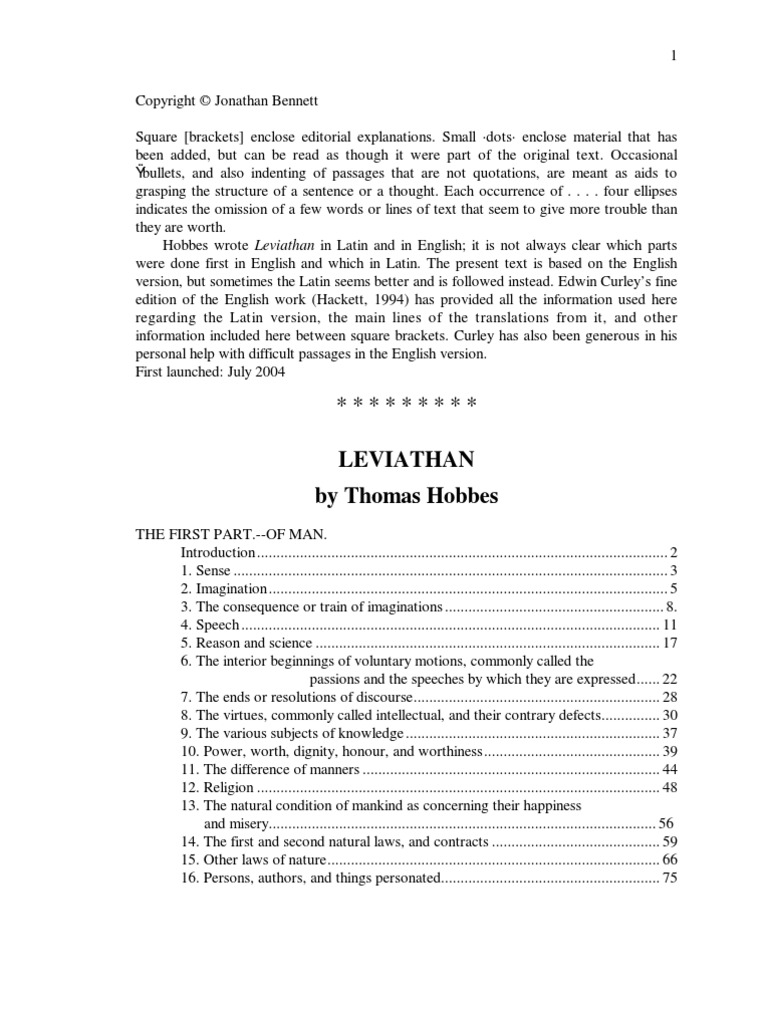 Thomas Hobbes - Leviathan | PDF | Dream | Triangle