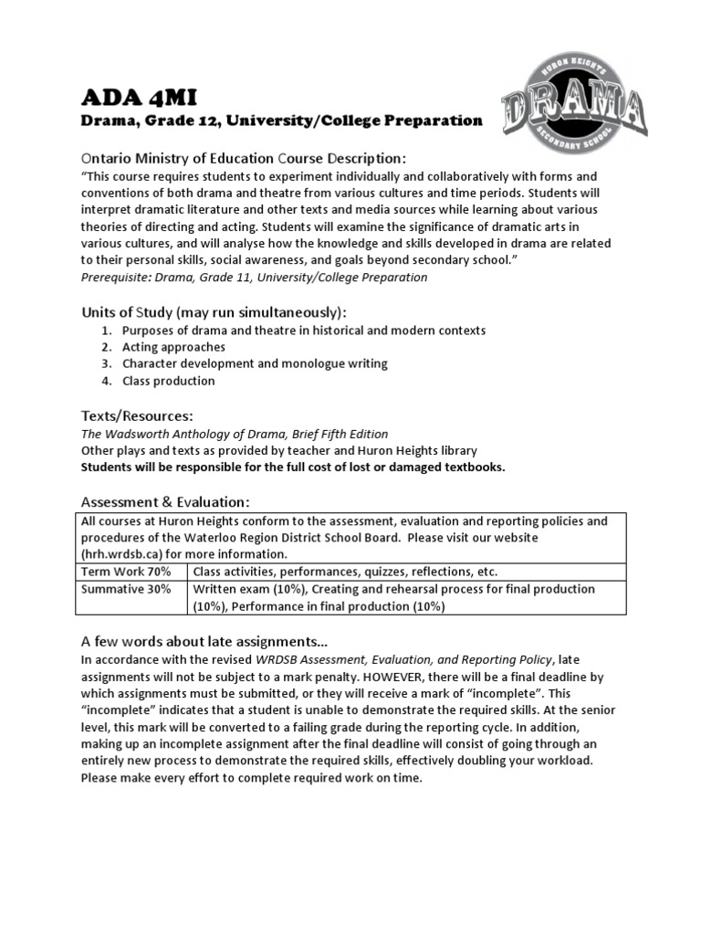 Course Outline 2013 | PDF