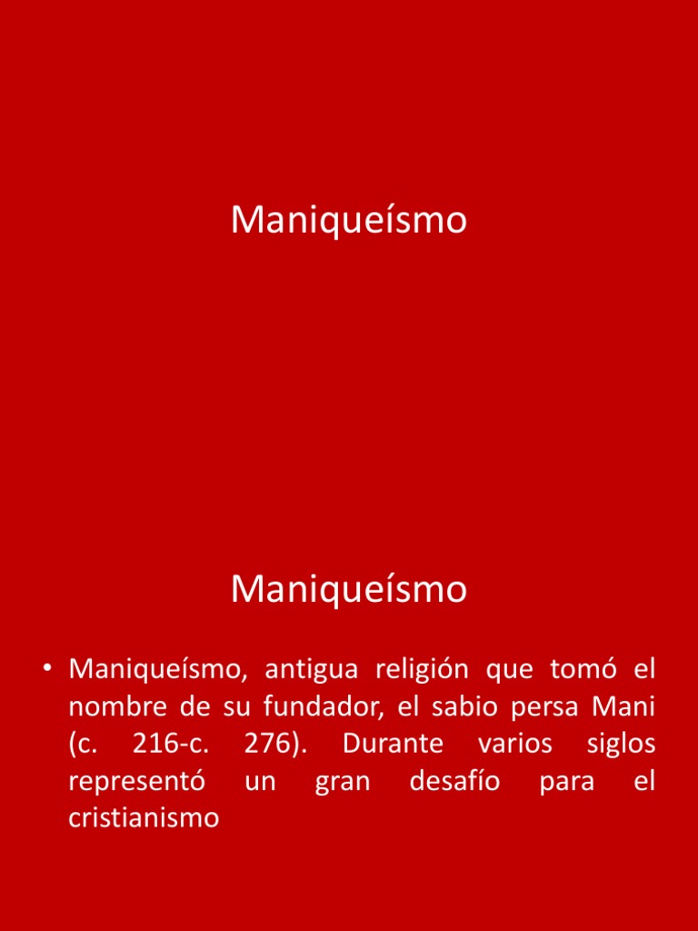 Maniqueísmo | PDF | Creencia religiosa y doctrina | Religiones religiosas