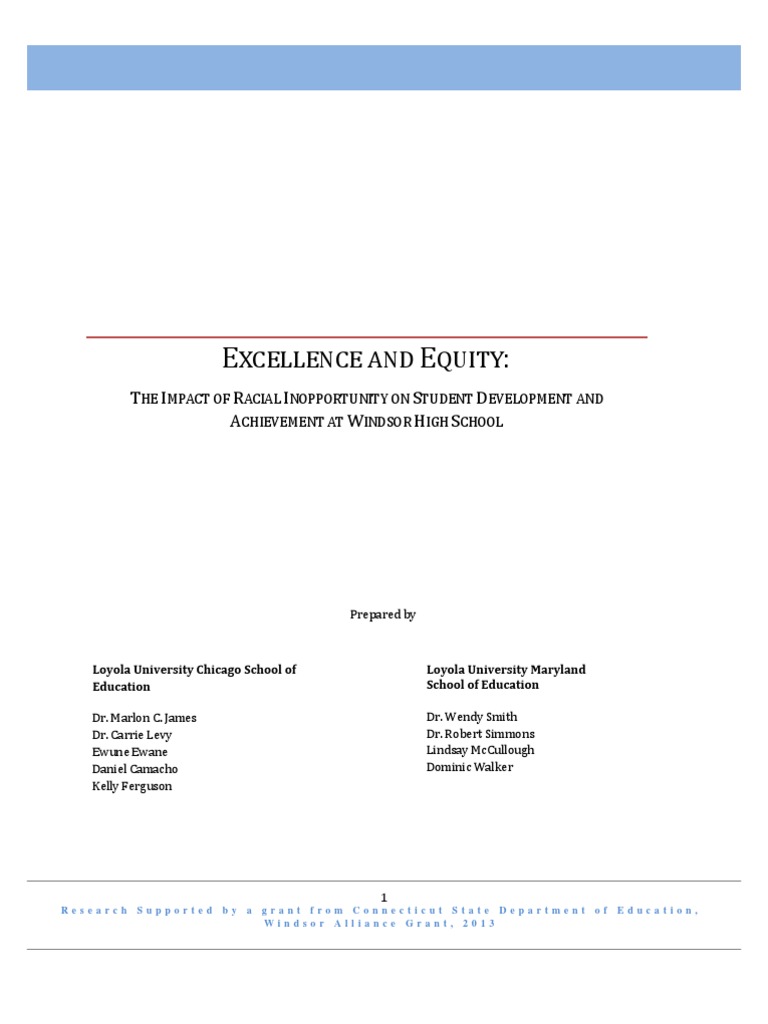 Excellence and Equity | PDF | Wellness