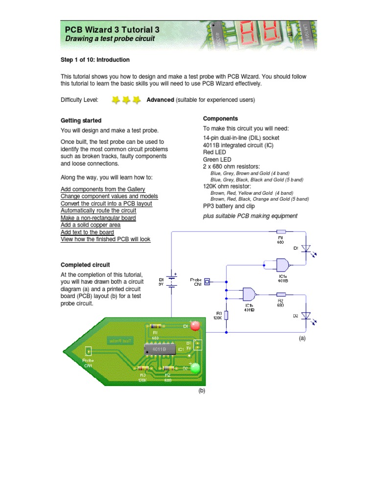 Tutorial 3 Drawing A Test Probe Circuit | PDF | Printed Circuit Board ...