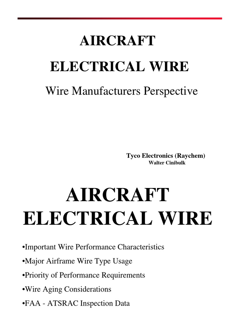 Aircraft Electrical Wire | PDF | Electrical Wiring | Wire