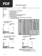 MV Cable Sizing Calculation Excel | PDF
