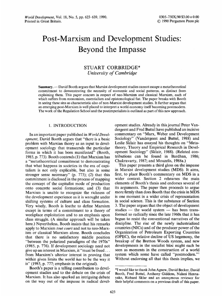 0305-750x (90) 90014-O) Stuart Corbridge - Post-Marxism and Development ...