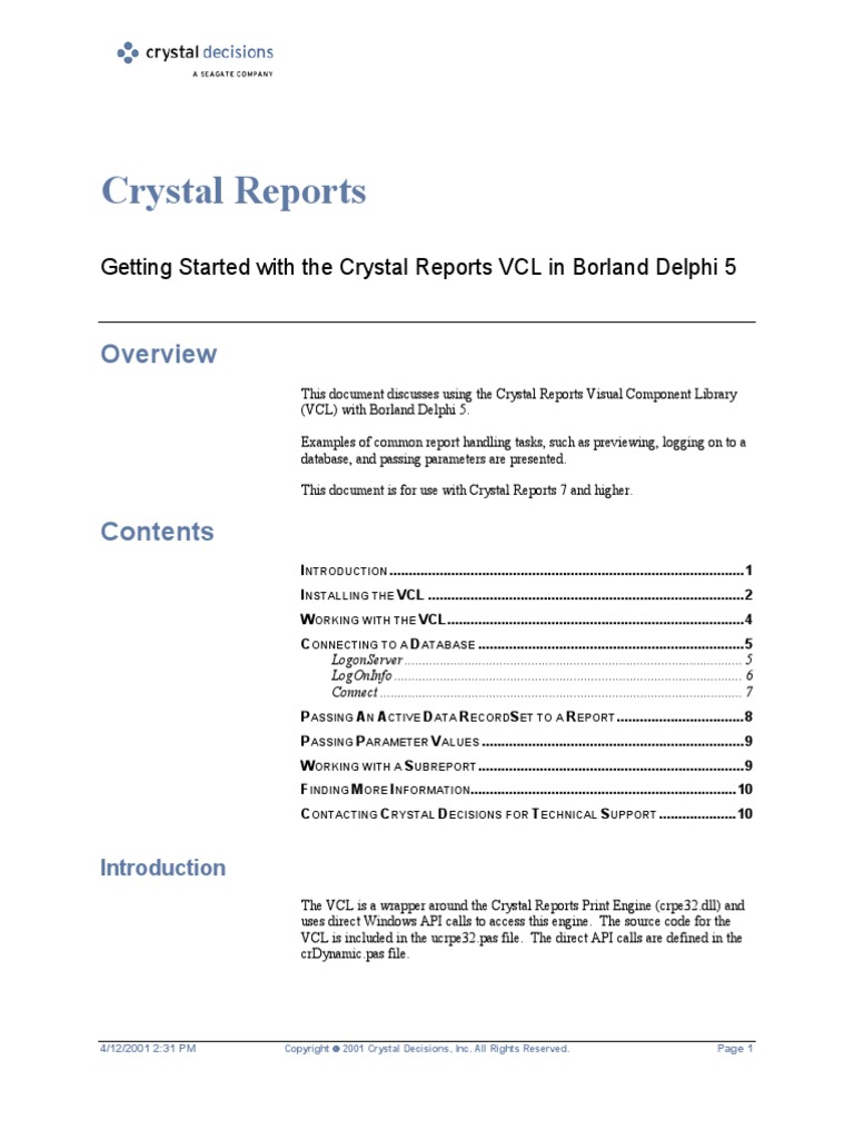Crystal Report GUide | PDF | Computing | Software