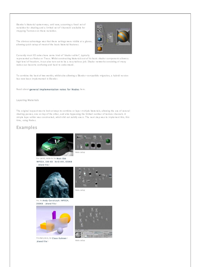 Blender Material Nodes | PDF | Rendering (Computer Graphics) | Texture Mapping