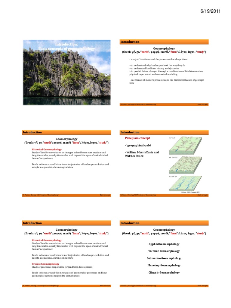 Introduction to Geomorphology Concepts | PDF | Geomorphology | Geology