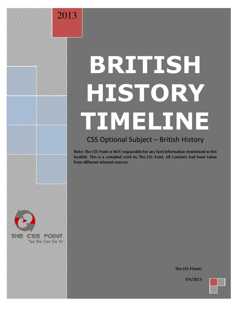 British History Timeline | PDF | Roman Britain | William The Conqueror