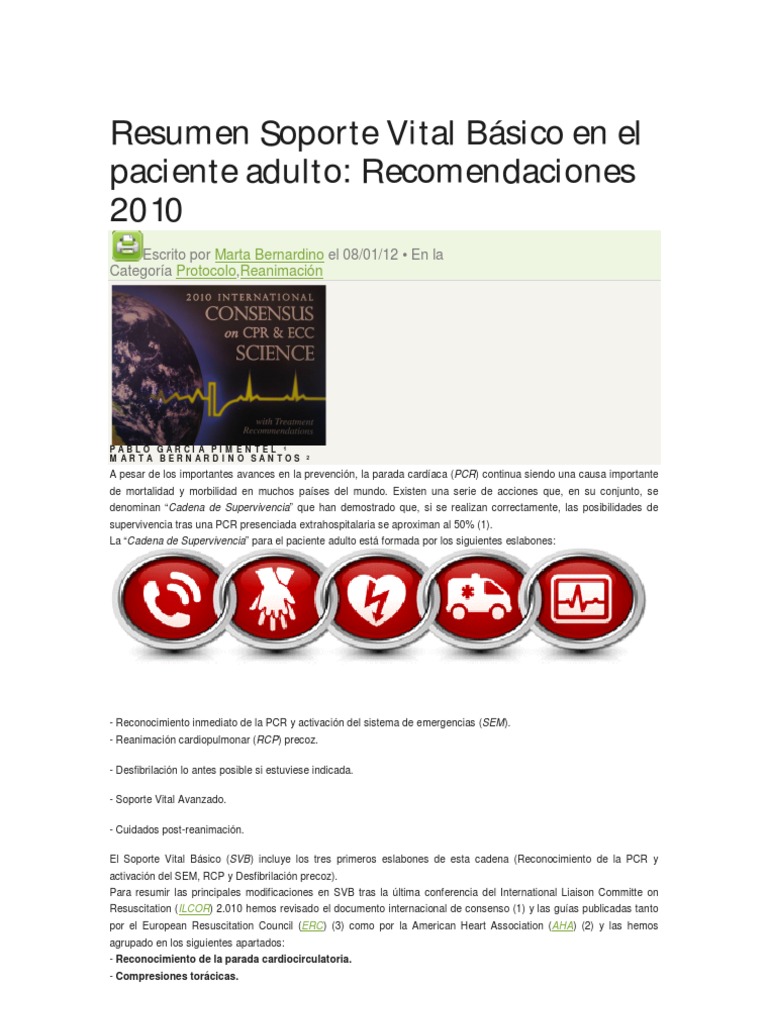 Cambios de La Aha 2010 Resumidos | PDF | Reanimación cardiopulmonar ...