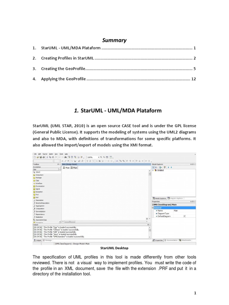 StarUML Tutorial English | PDF | Unified Modeling Language | Areas Of Computer Science