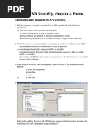 CCNA Security Ch04 Quiz Answers | PDF | Firewall (Computing) | Internet Protocol Suite