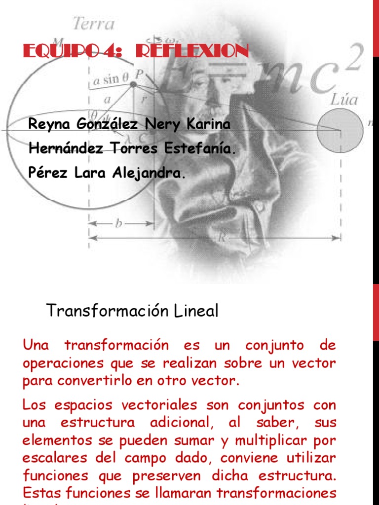 Aplicación de Las Transformaciones Lineales 2 | PDF | Mapa lineal | Espacio vectorial