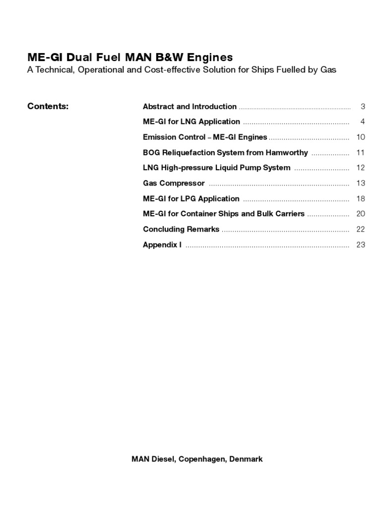 ME-GI Dual Fuel MAN Engines | PDF | Liquefied Natural Gas | Natural Gas