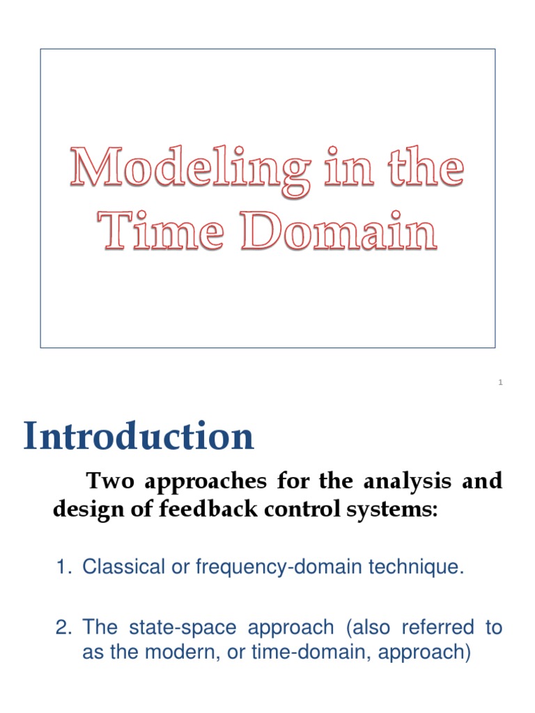 Lecture 3 - Chapter 3 (Modeling in The Time Domain) | PDF | Equations ...