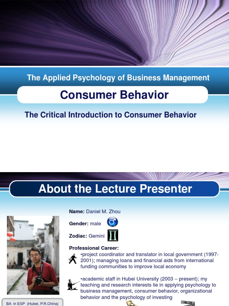 Understanding Consumer Behavior Essentials | PDF | Consumer Behaviour ...