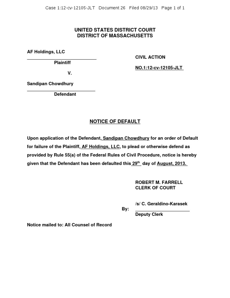 Notice of Default | PDF
