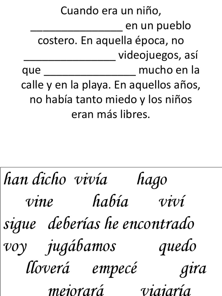 Cuando Era Un Niño, - en Un | PDF