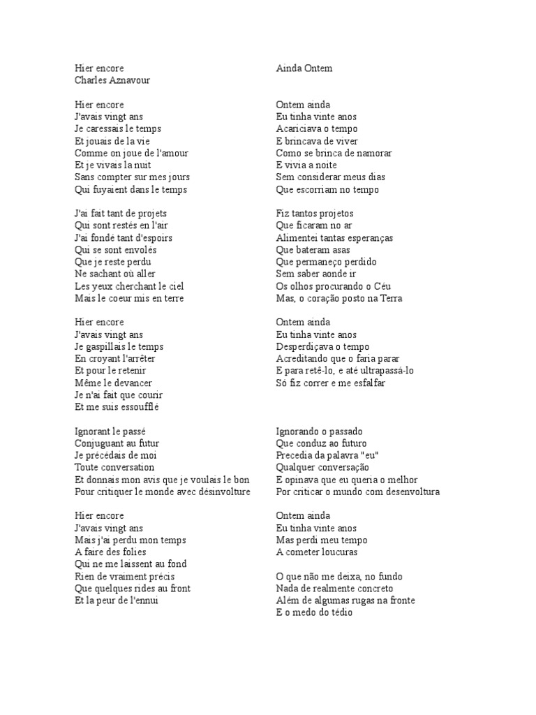 Hier Encore | PDF | Poésie