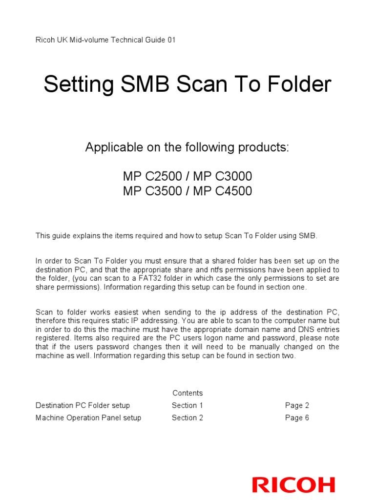 SMB Scanning Setting Up SMB Scan Folder | PDF | Authentication | Password