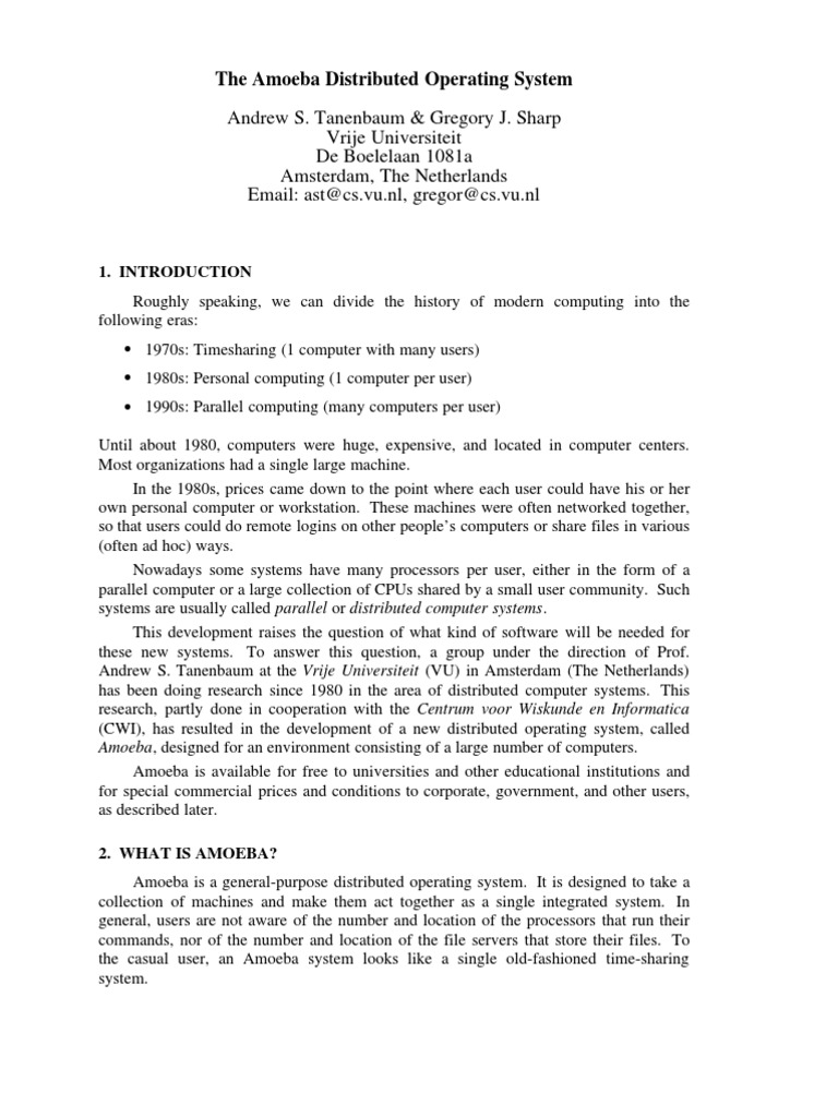 Distributed Operating System | PDF | Thread (Computing) | Kernel (Operating System)