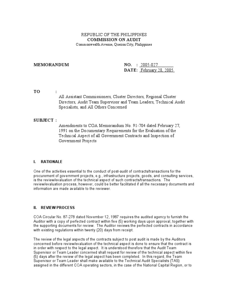 COA Memorandum 2005-027.doc | Public Law | Government Information