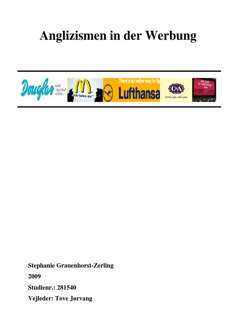 anglizismen | German Language | Advertising