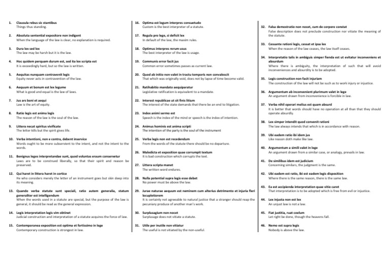 Latin Maxims | PDF | Languages