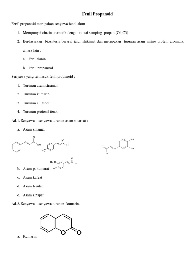 Fenil Propanoid | PDF