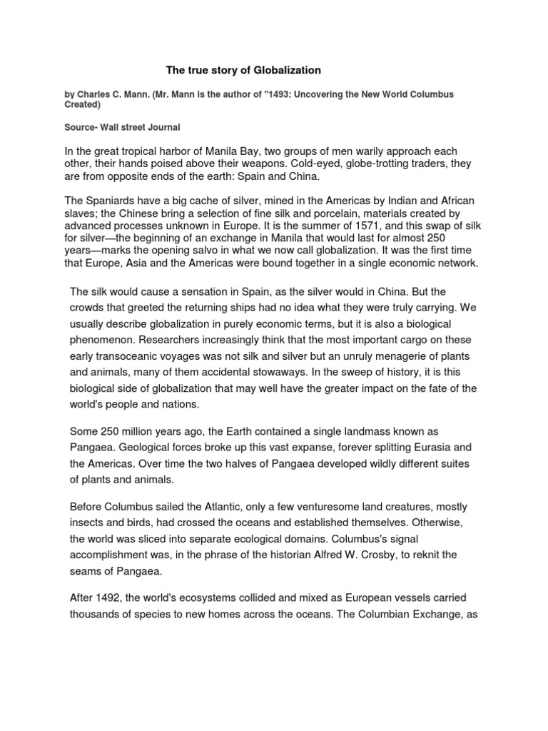 The True Story of Globalization | PDF