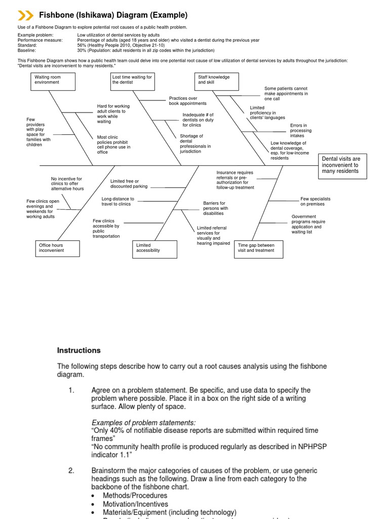 Public Health Fishbone | Accessibility | Health Care