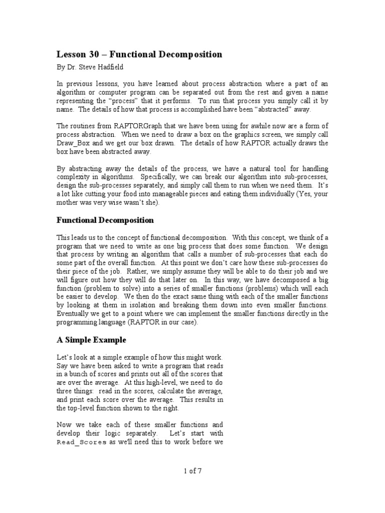 Functional Decomposition | PDF | Complexity | Algorithms