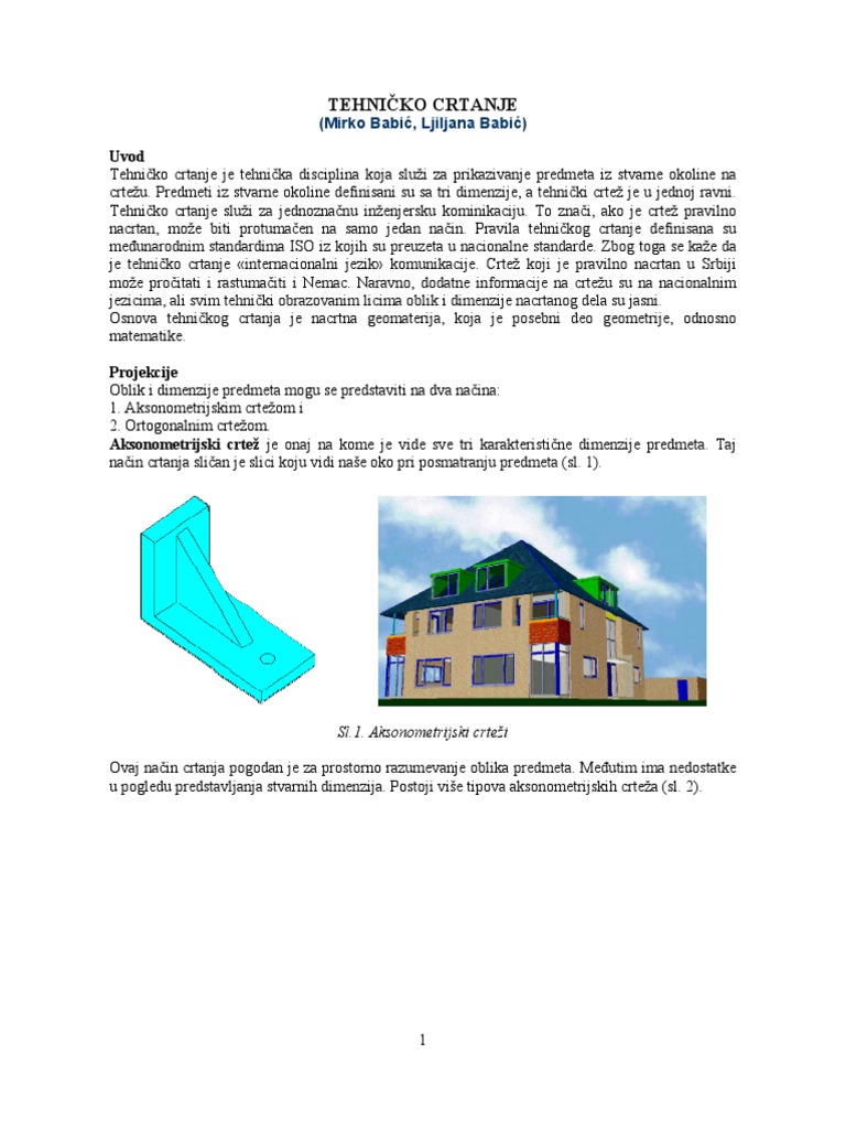 Poglavlje 1 - Tehničko Crtanje | PDF
