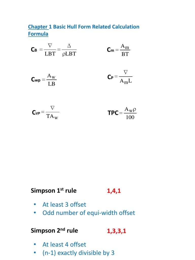 Formula Stability | PDF | Hull (Watercraft) | Ships