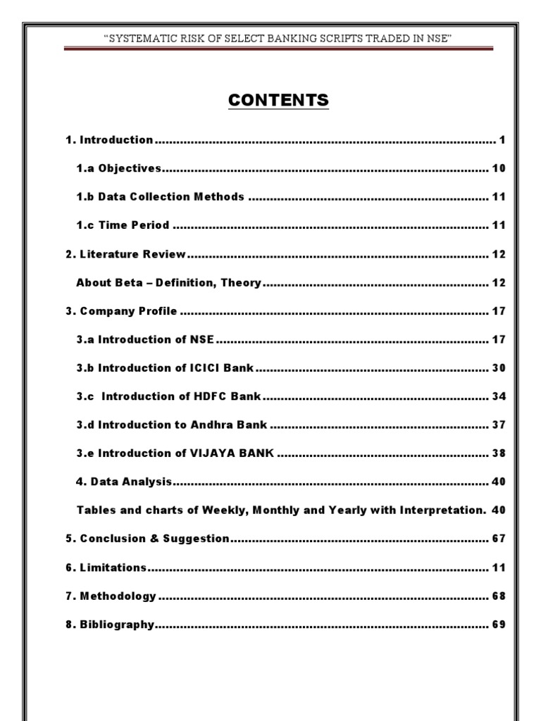 Systematic Risk of Select Banking Scripts | PDF | Beta (Finance) | Reserve Bank Of India