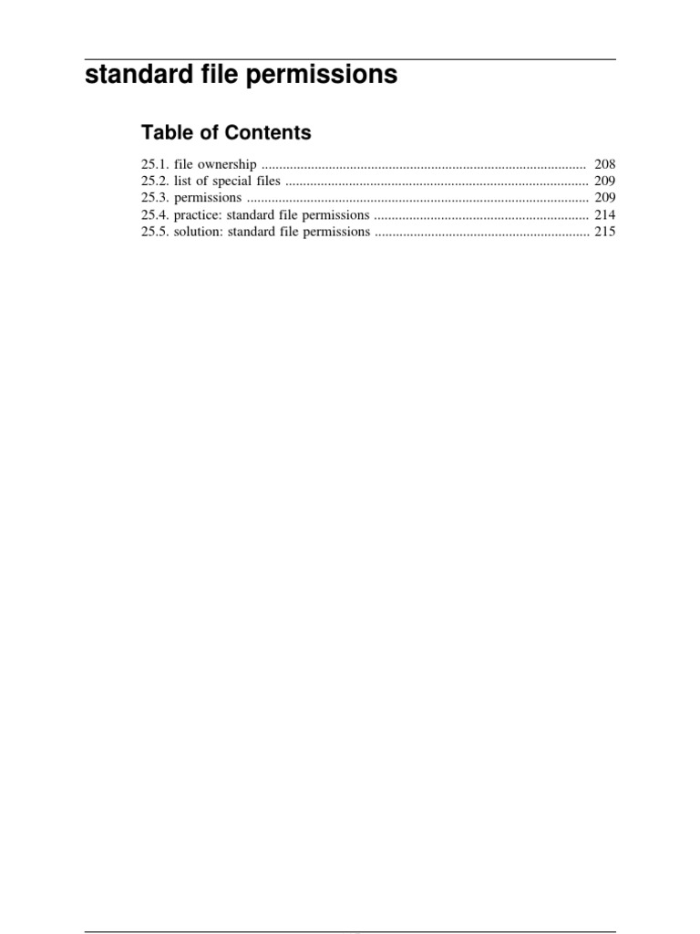 Standard File Permissions | Download Free PDF | Data | Operating System ...
