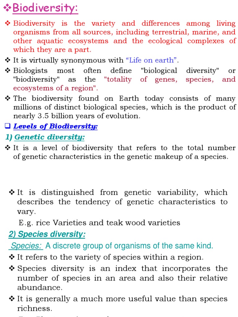 EVS Biodiversity | PDF | Biodiversity | Conservation Biology