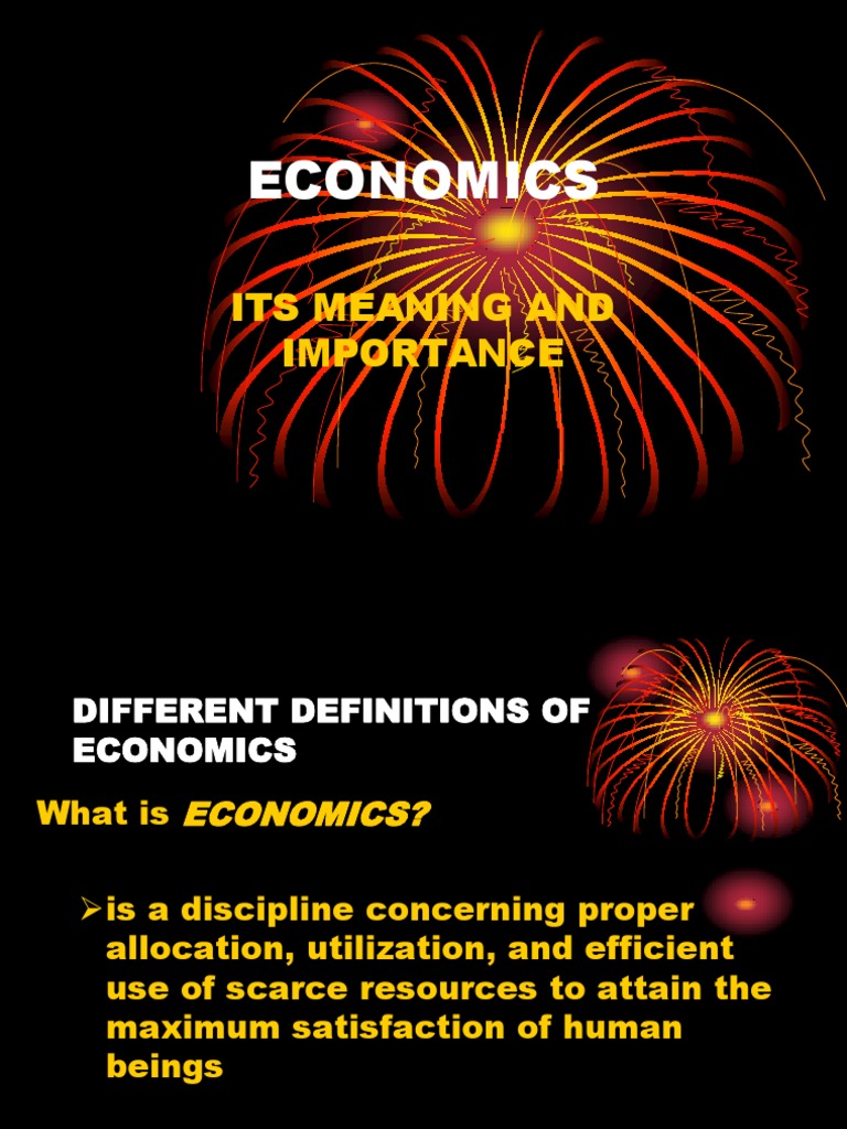 Understanding Economics: Definitions & Elements | PDF | Goods | Resource