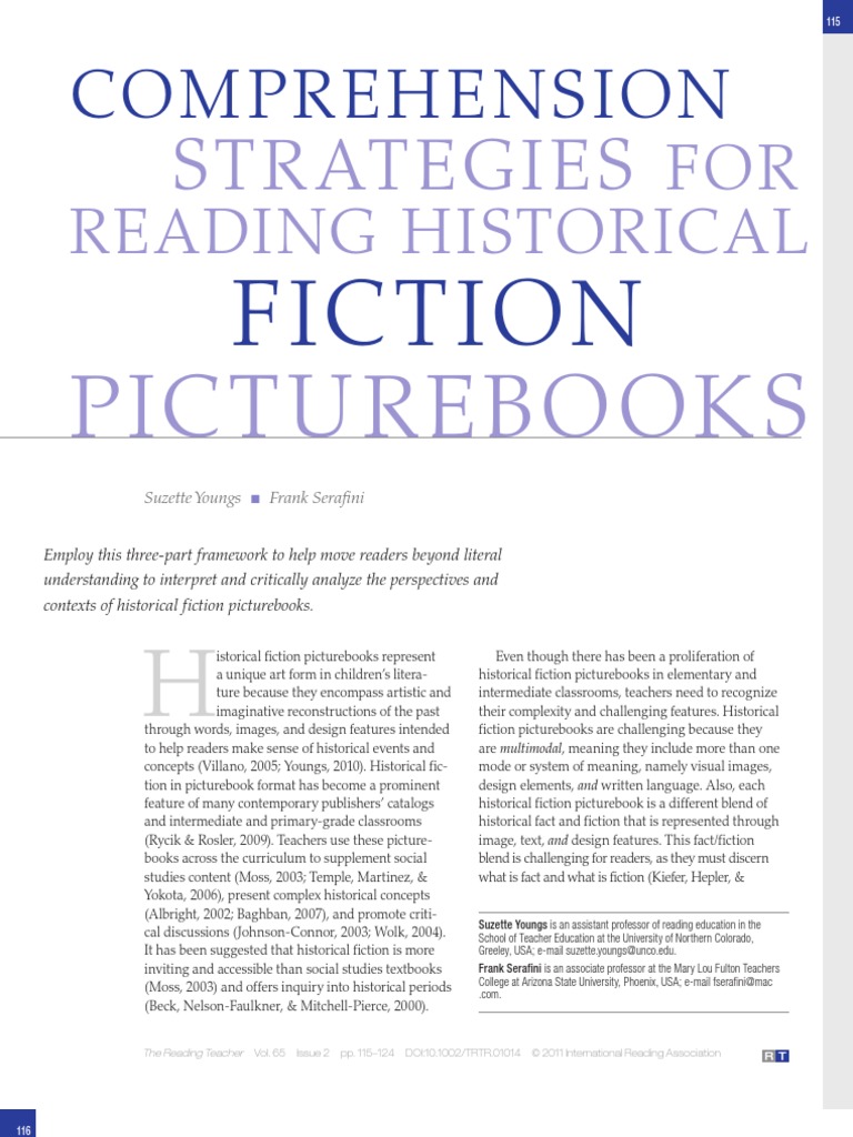 Comprehension Strategies for Historical Fiction | PDF | Reading ...