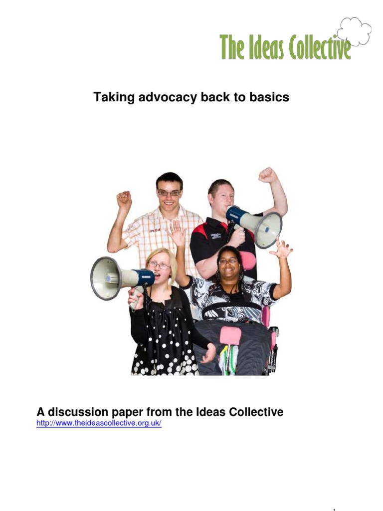Ideas Collective - Advocacy Paper | PDF | Advocacy | Disability